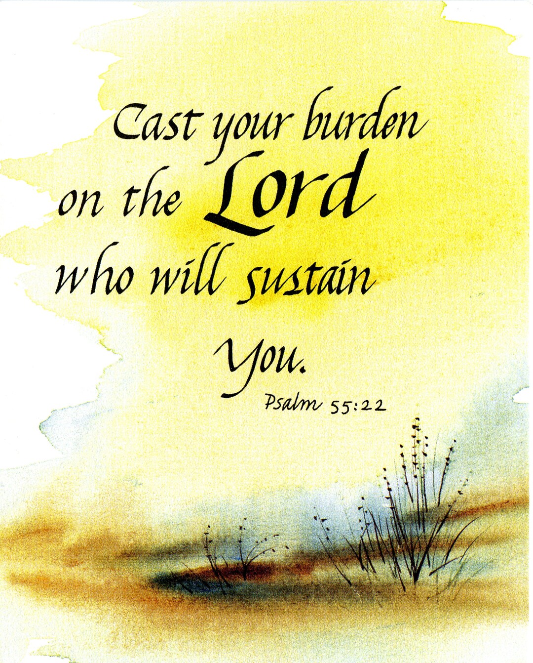 PSALM 55: 22 Catholic Picture Print - Etsy