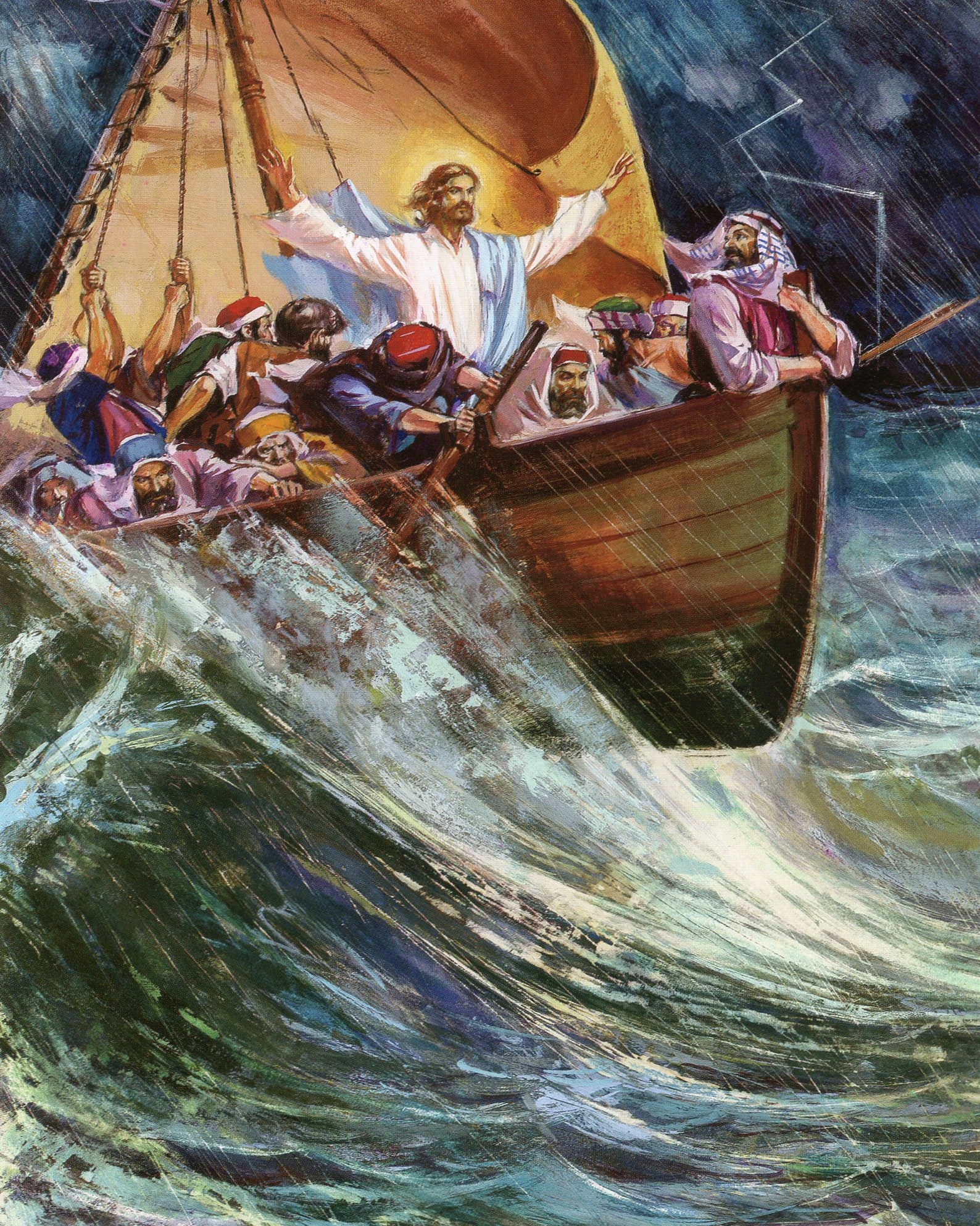Jesus Calms Sea P Catholic Picture Print - Etsy