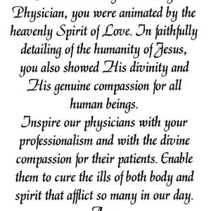 Prayer to St. Luke A - Holy Card - Prayer Card -pack of 25 - Etsy