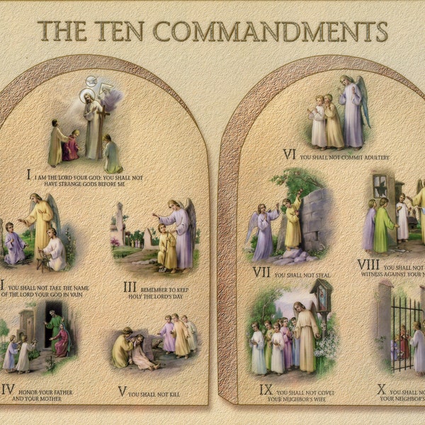 Ten Commandments Calligraphy - Etsy