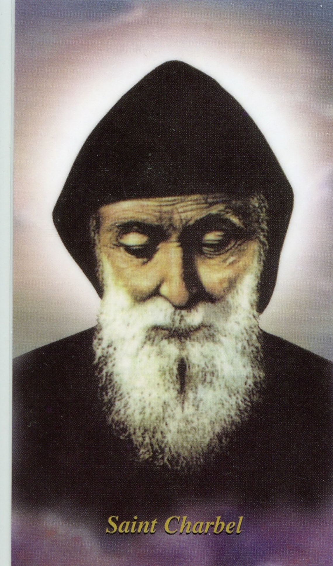 ST. CHARBEL Relic Holy Card Blessed by Pope Francis - Etsy