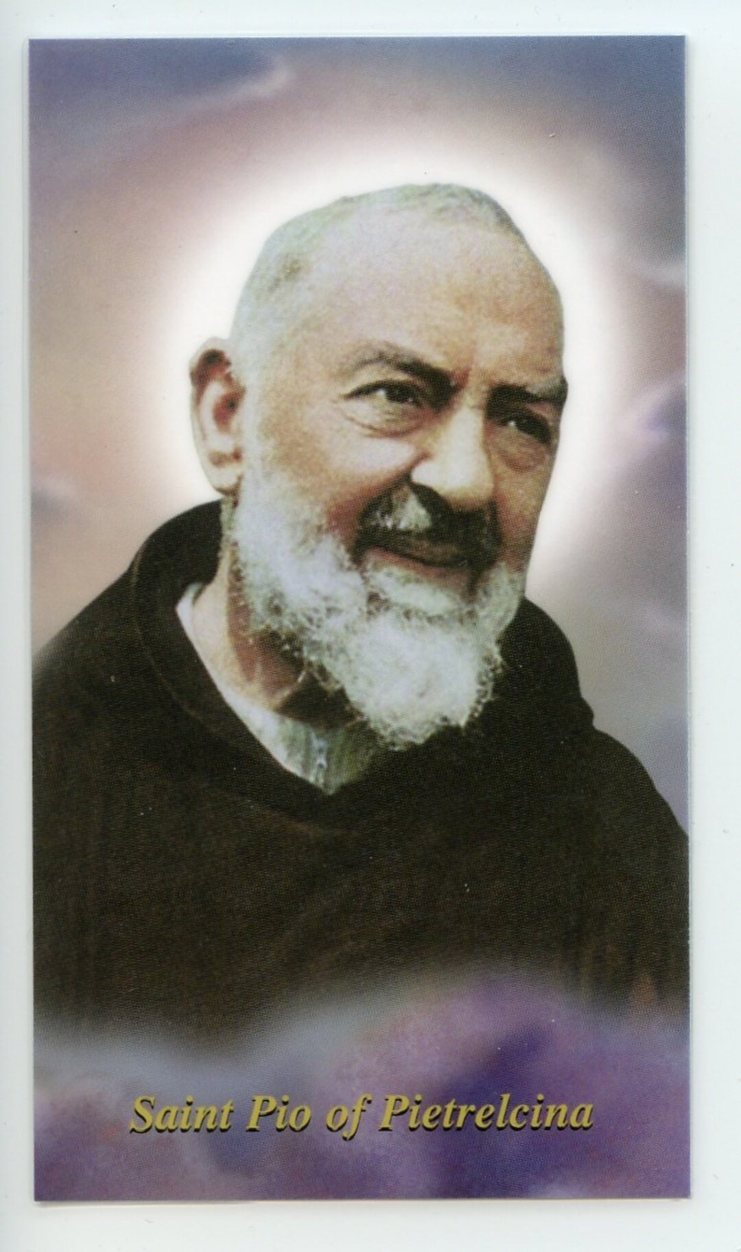 ST. PADRE PIO - Relic Holy Card - Blessed by Pope Francis - Etsy