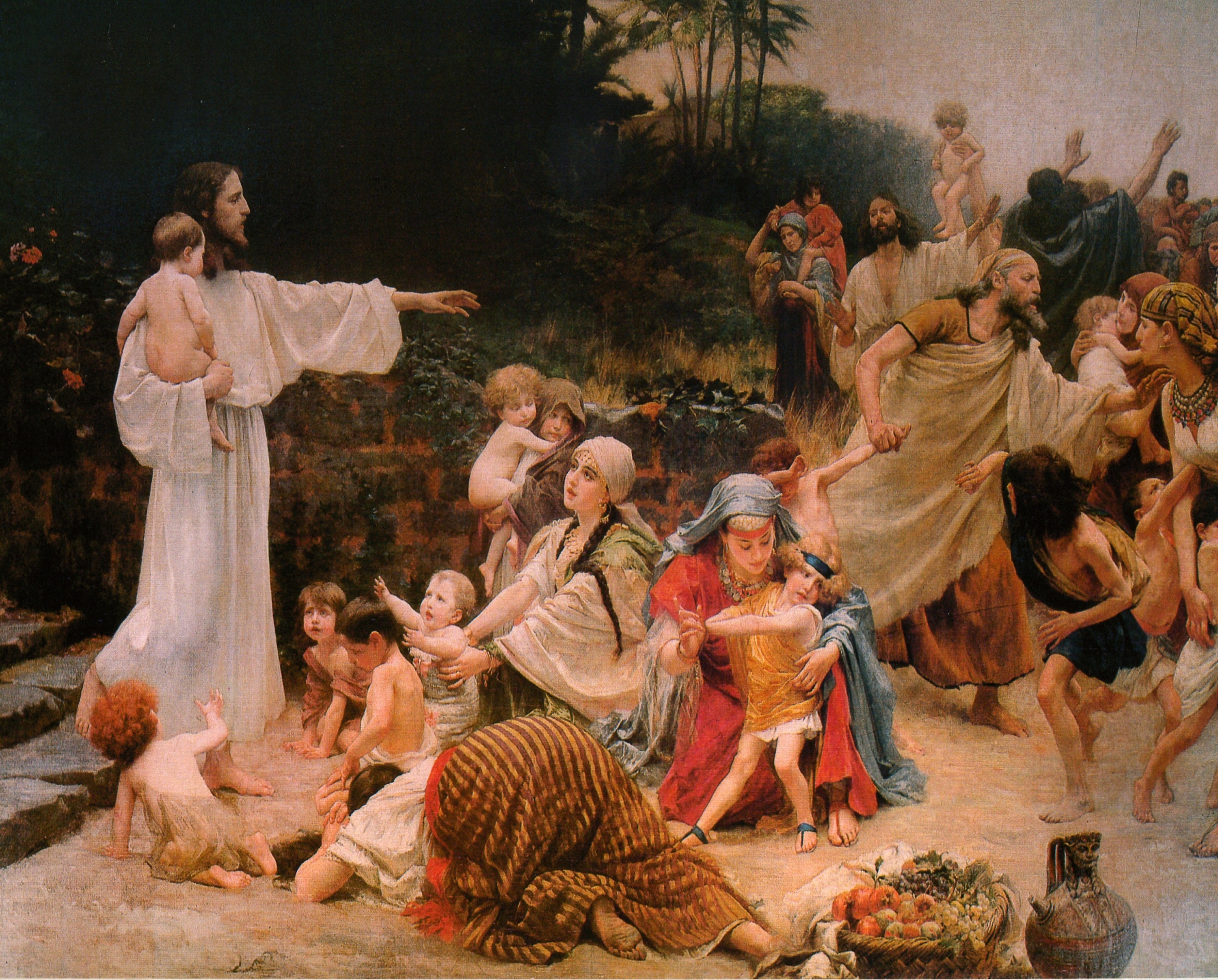 Christ Healing The Crowd Catholic picture print | Etsy