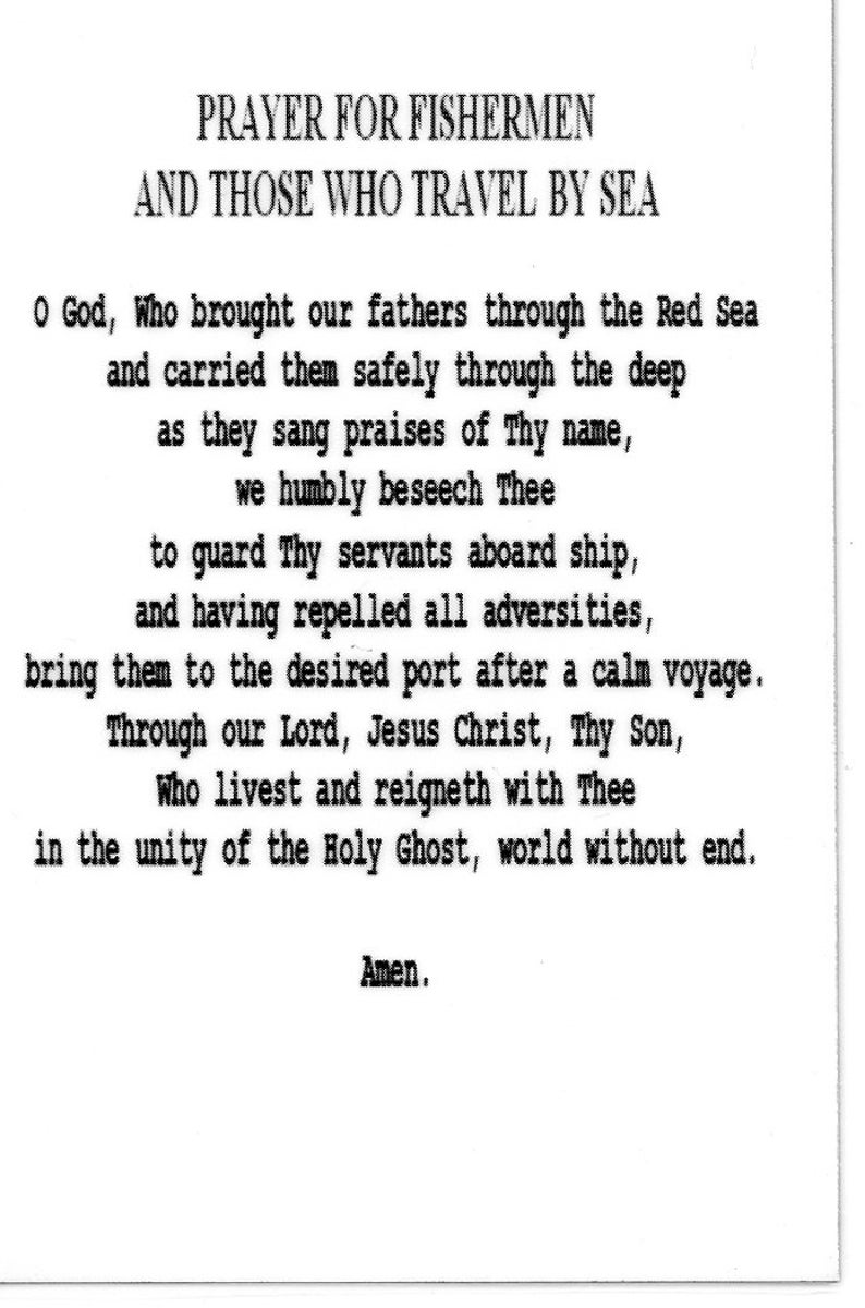 PRAYER FOR FISHERMAN Holy Card Prayer Card pack of 25 - Etsy