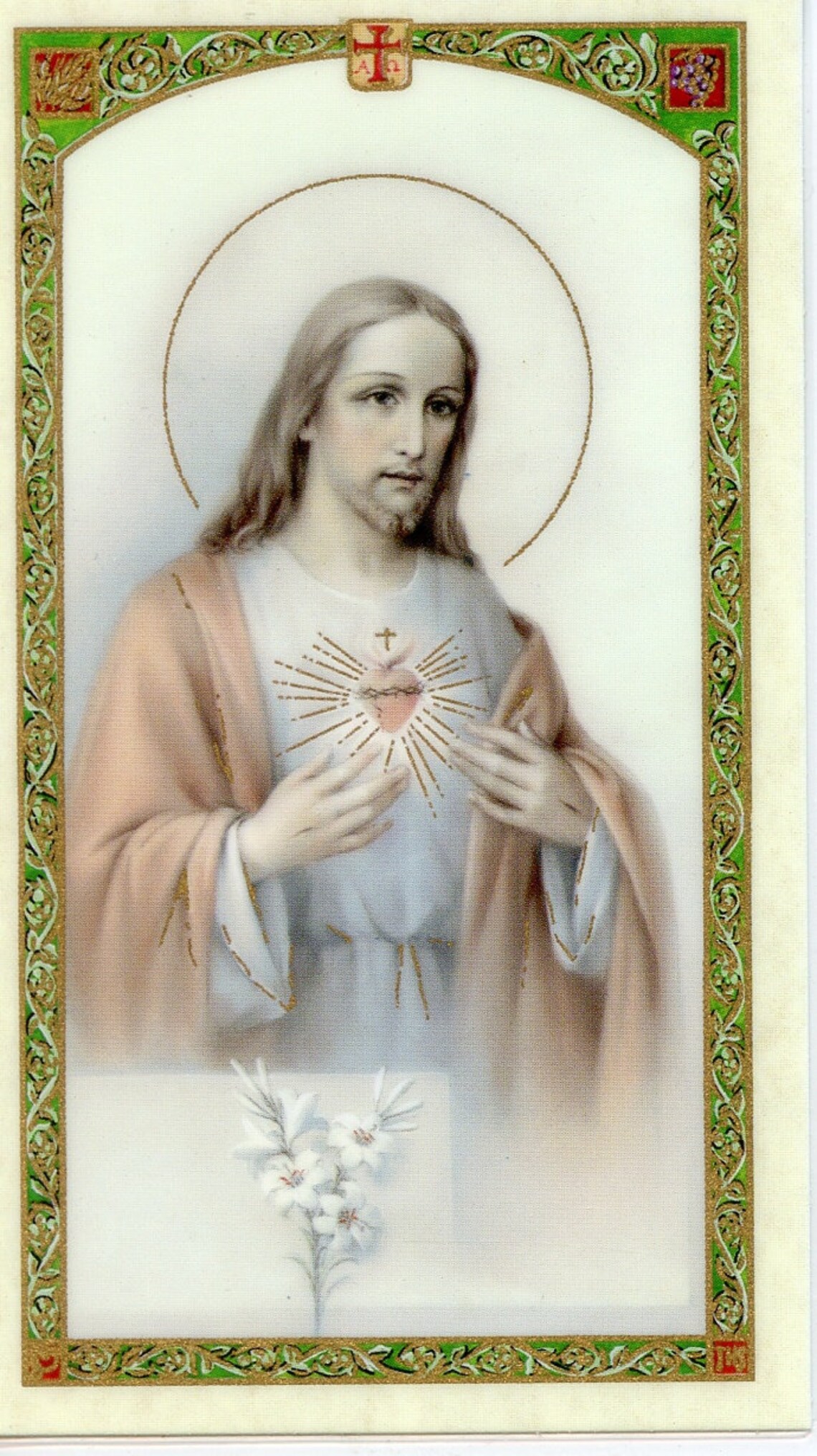 Sacred Heart of Jesus, I Commit This Day to You - Holy Card - Prayer ...