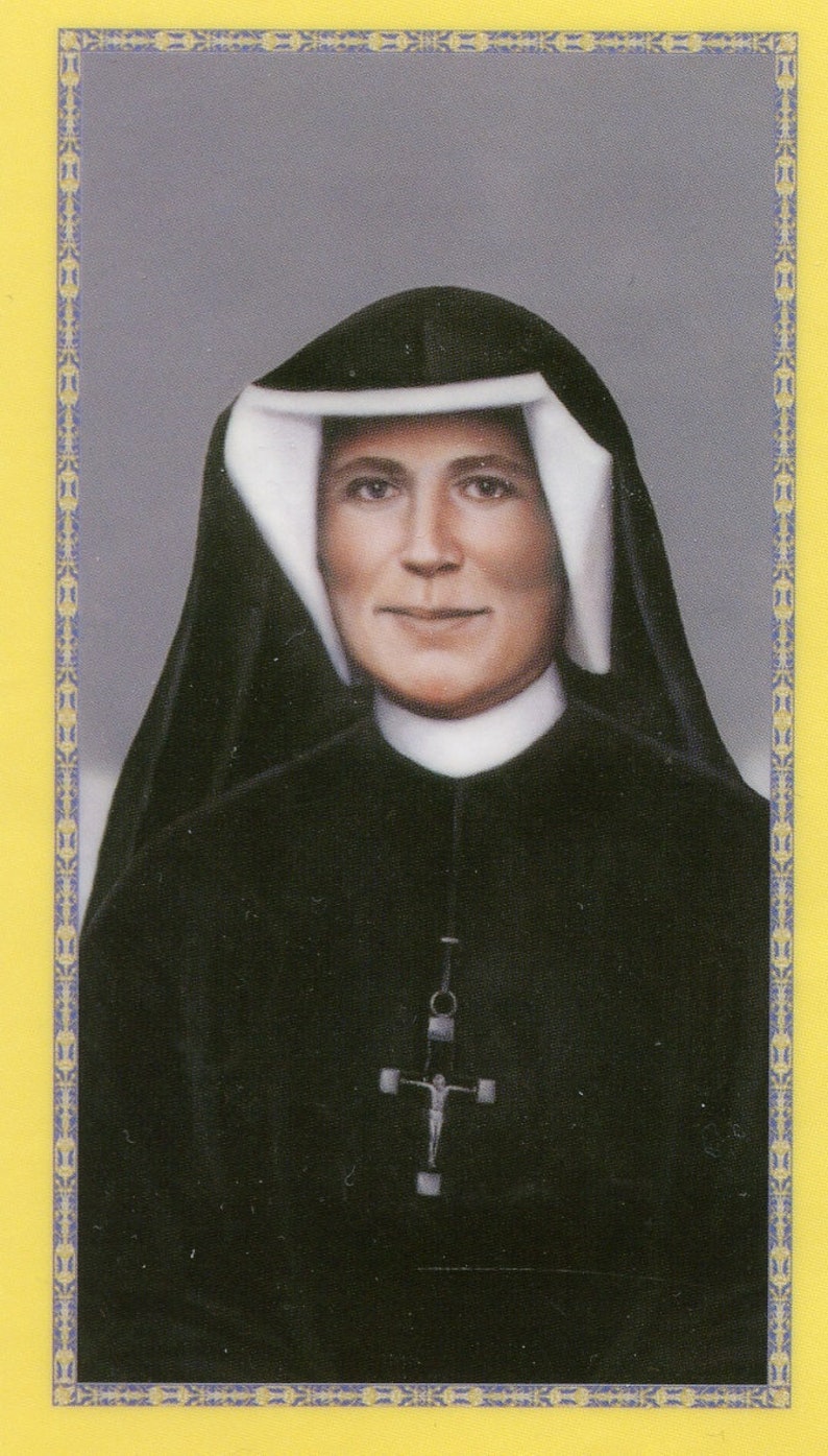 ST. FAUSTINA Relic Holy Card Blessed by Pope Francis - Etsy