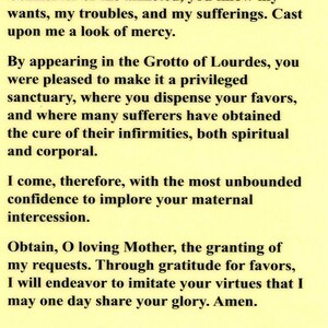Novena to Our Lady of Lourdes 2 - Laminated Holy Card -pack of 25 - Etsy