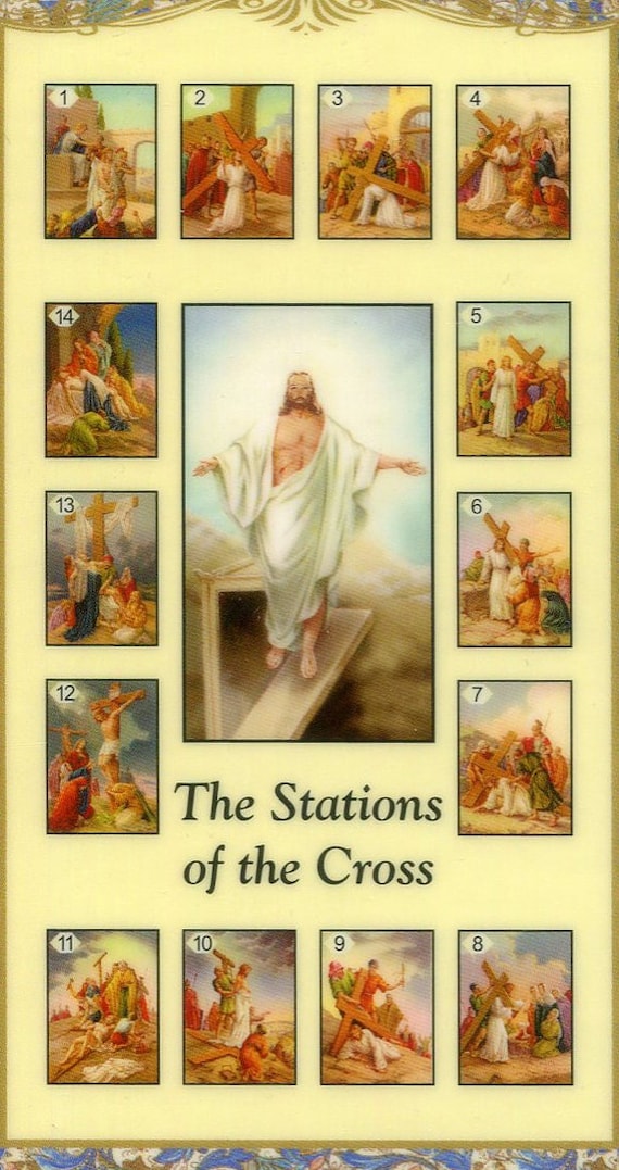 The Stations of the Cross N Holy Card Prayer Card pack of | Etsy