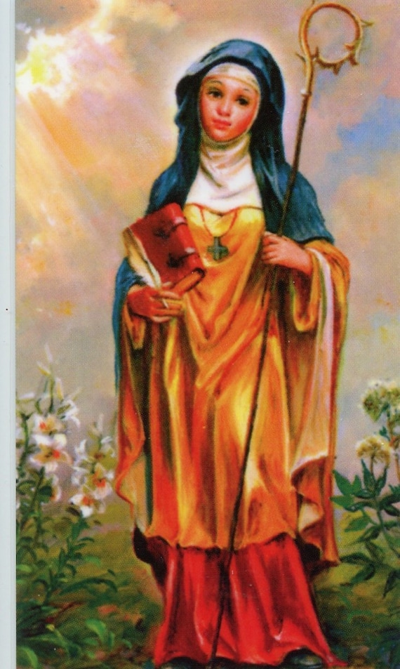 ST. MONICA Relic Holy card Blessed by Pope Francis | Etsy
