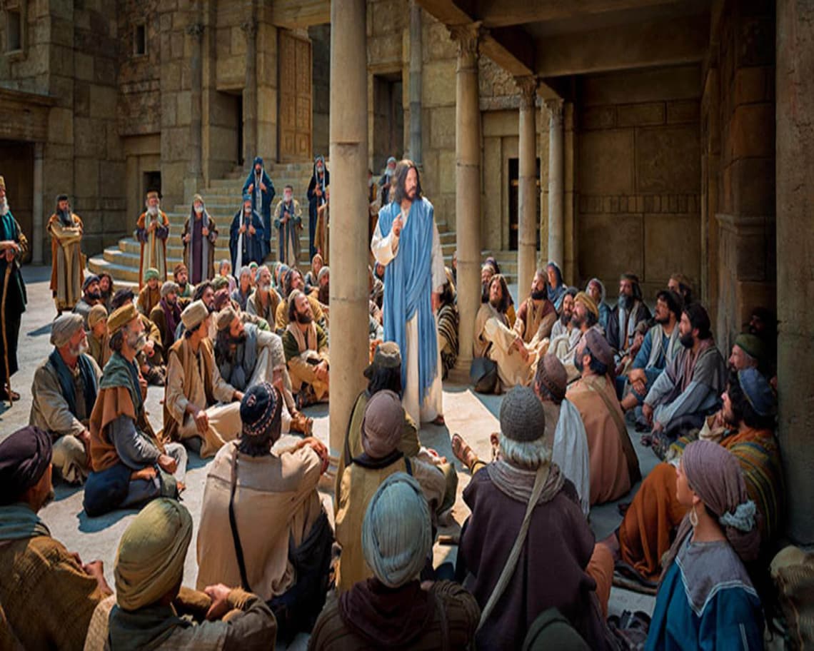 JESUS TEACHING 1 Catholic Picture Print - Etsy