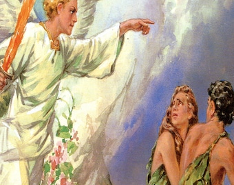 Adam and Eve Catholic Print - Etsy