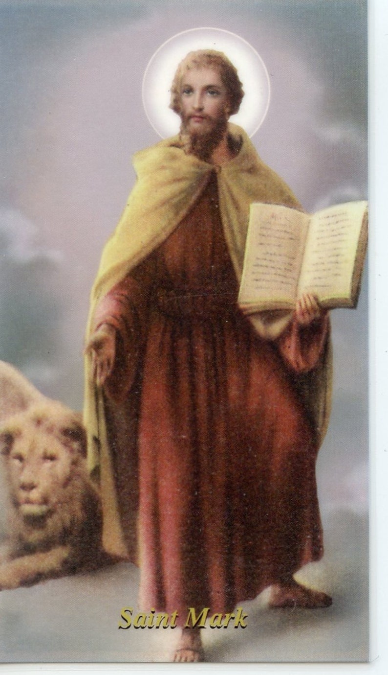 ST. MARK Holy Card Prayer Card pack of 25 - Etsy
