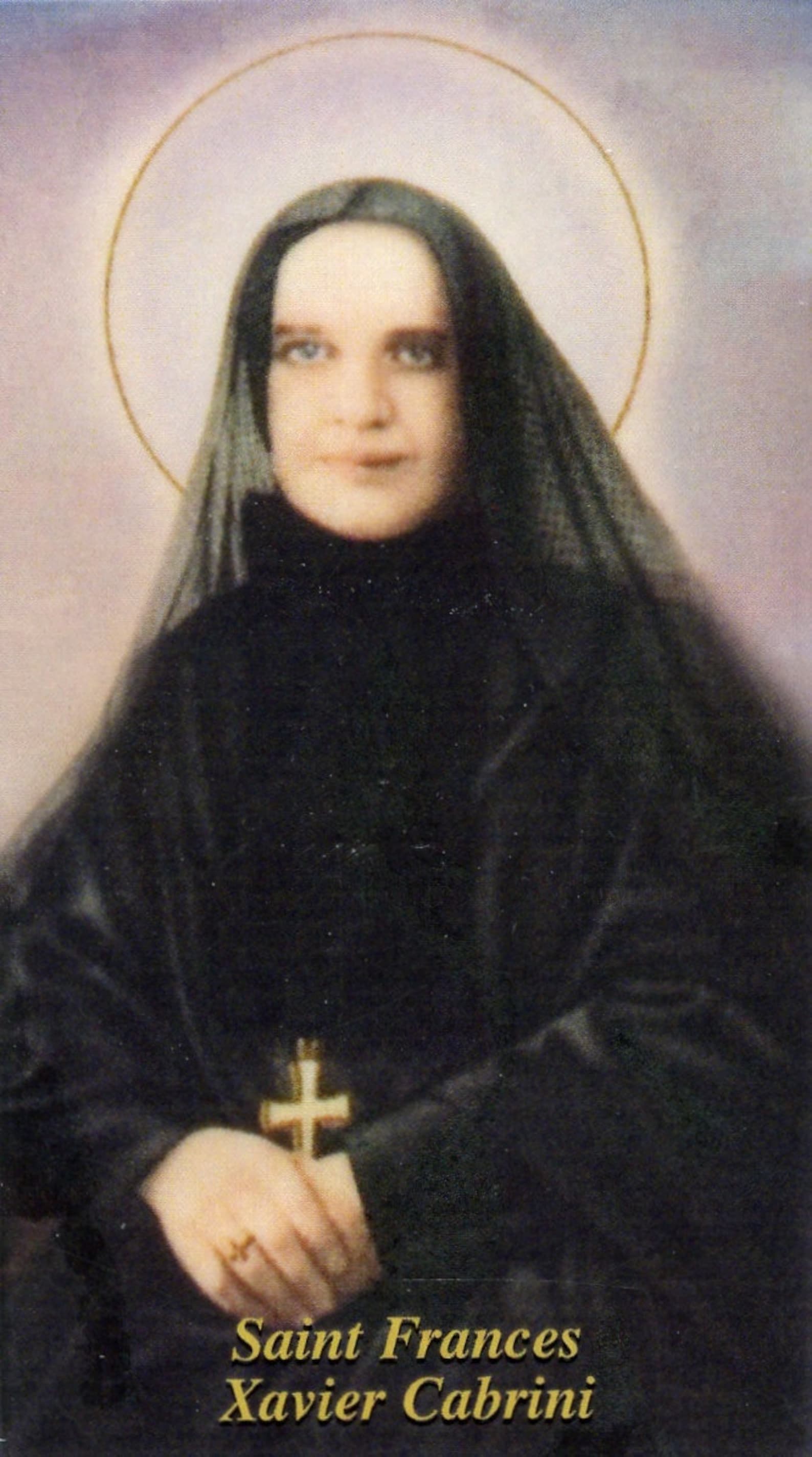 ST. FRANCES CABRINI - Relic Holy Card - Blessed by Pope Francis - Etsy