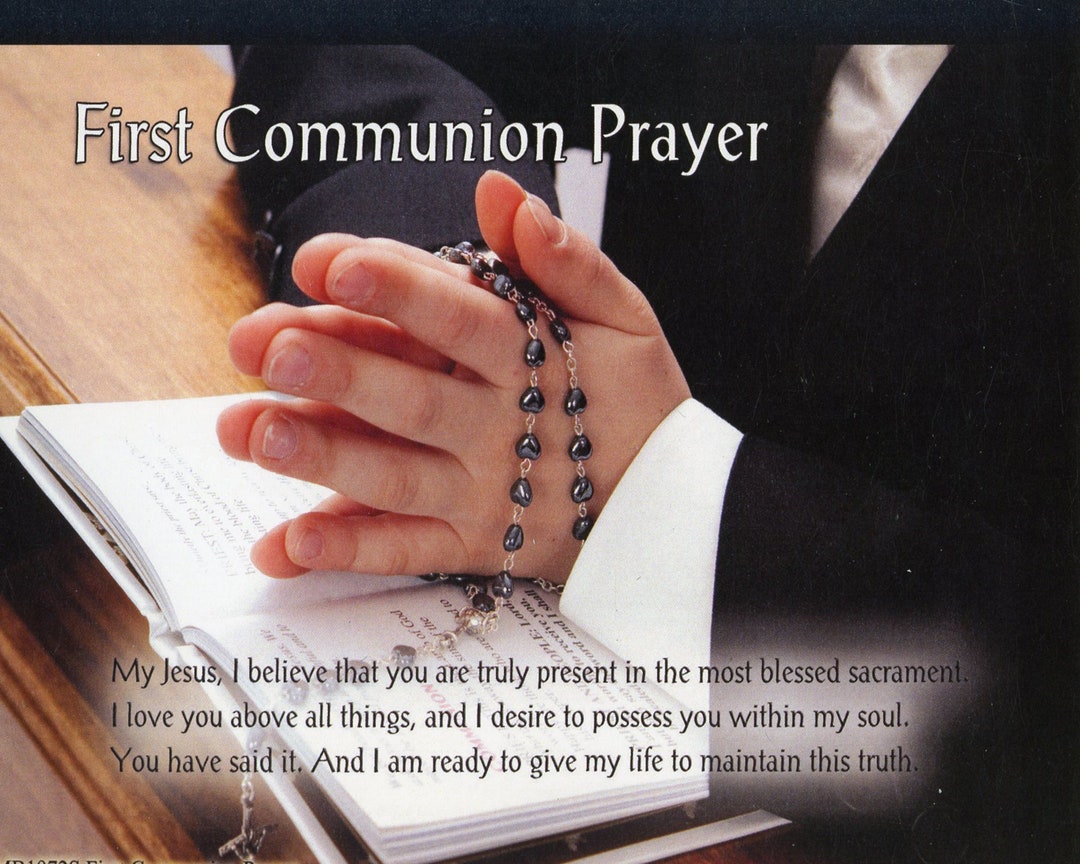 FIRST COMMUNION PRAYER Catholic Picture Print - Etsy