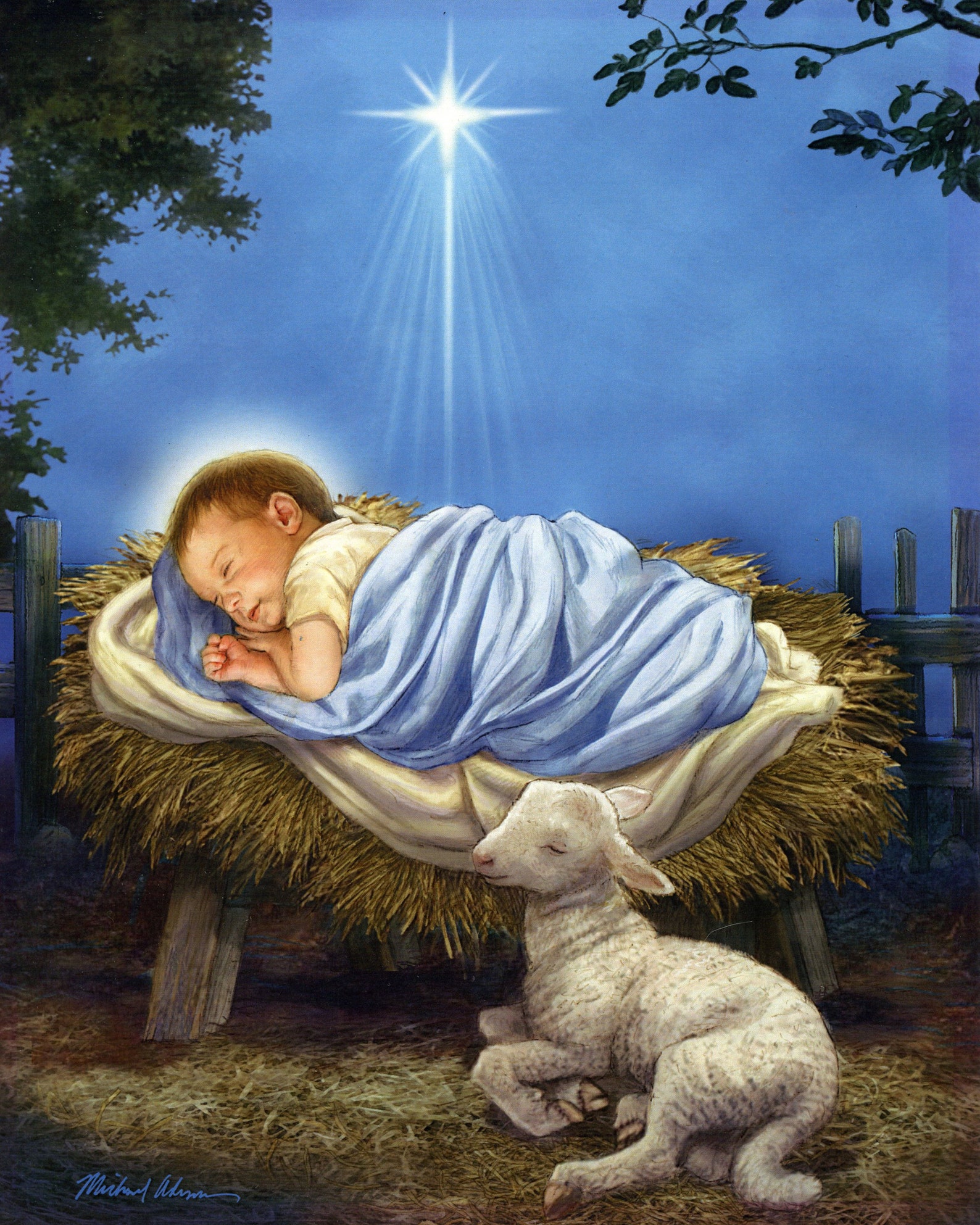 SILENT NIGHT Catholic Picture Print - Etsy