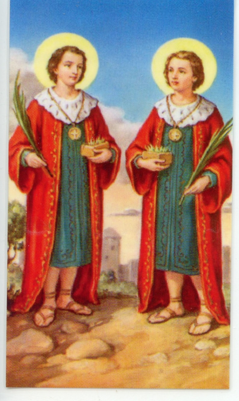 Sts. Cosmas and Damian Holy Card Prayer Card pack of 25 - Etsy