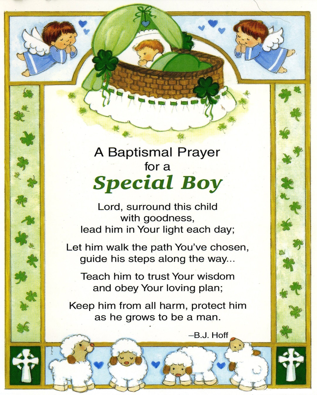 Baptism Boy Prayer Catholic Picture Print - Etsy