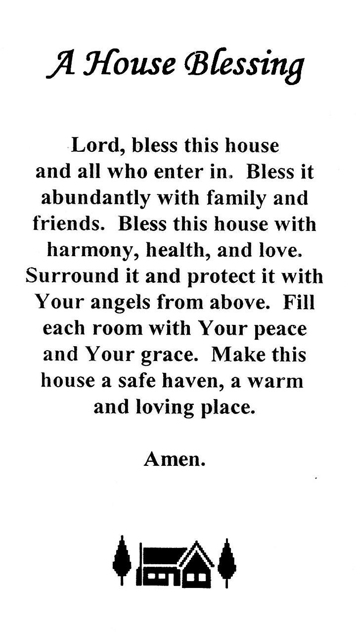 A House Blessing A Holy Card Prayer Card pack of 25 - Etsy