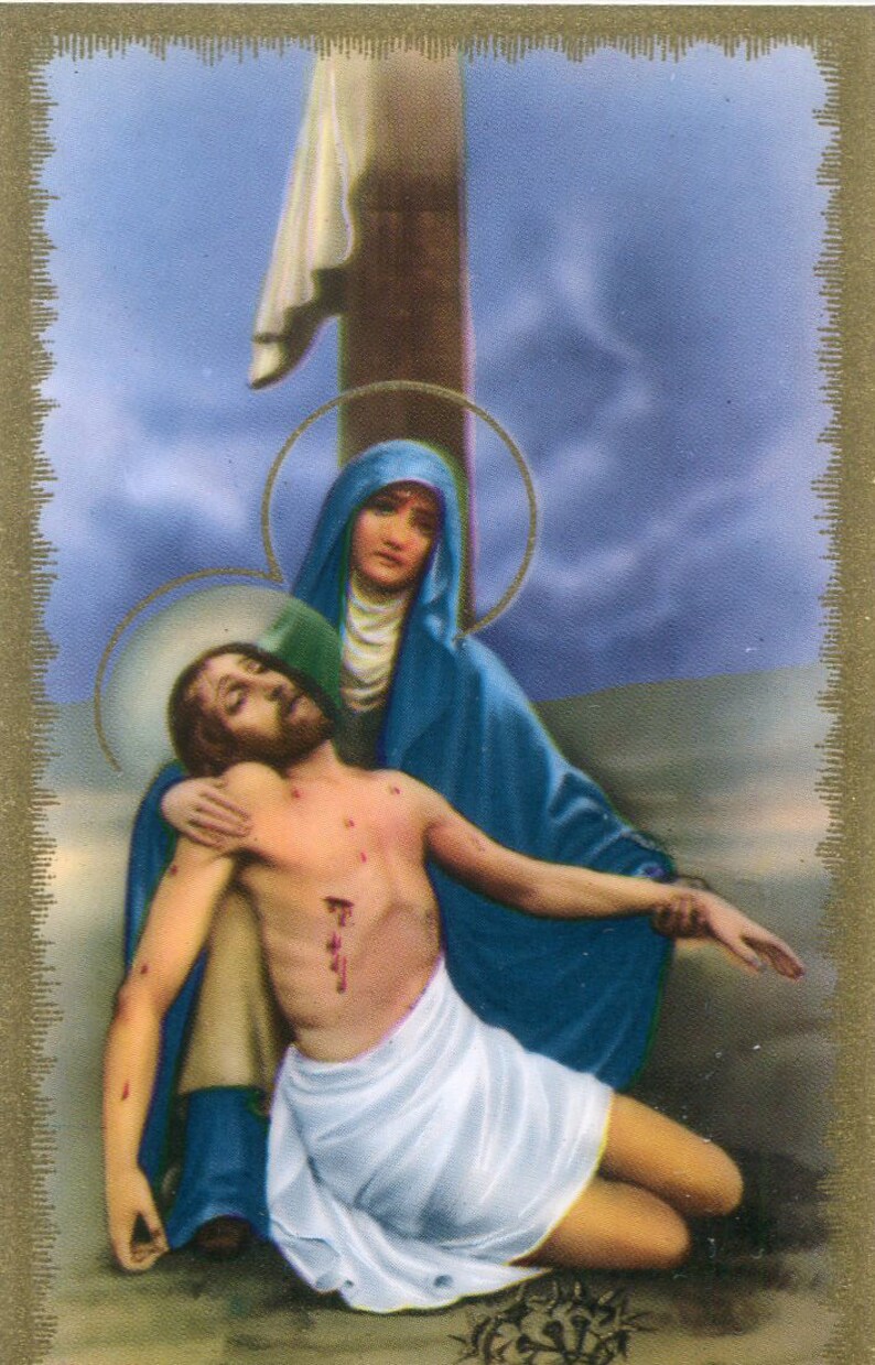 Pieta N - Holy Card - Prayer Card -pack of 25 - Etsy