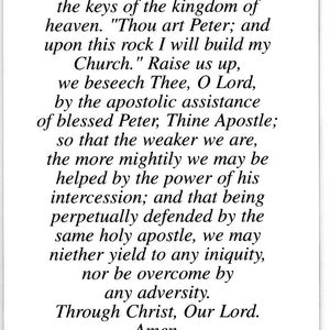 ST. PETER - Holy Card - Prayer Card -pack of 25 - Etsy