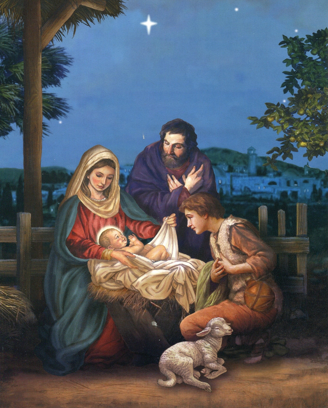 Nativity T Catholic Picture Print - Etsy
