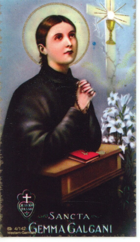 ST. GEMMA GALGANI Holy Card Prayer Card pack of 25 | Etsy