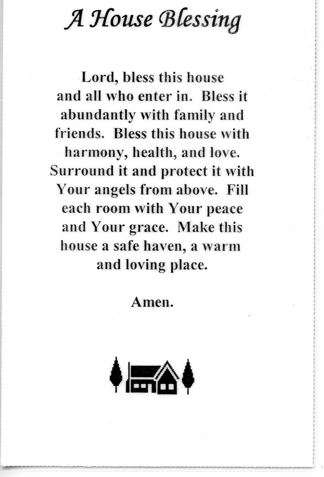 A HOUSE BLESSING Holy Card Prayer Card pack of 25 - Etsy Canada
