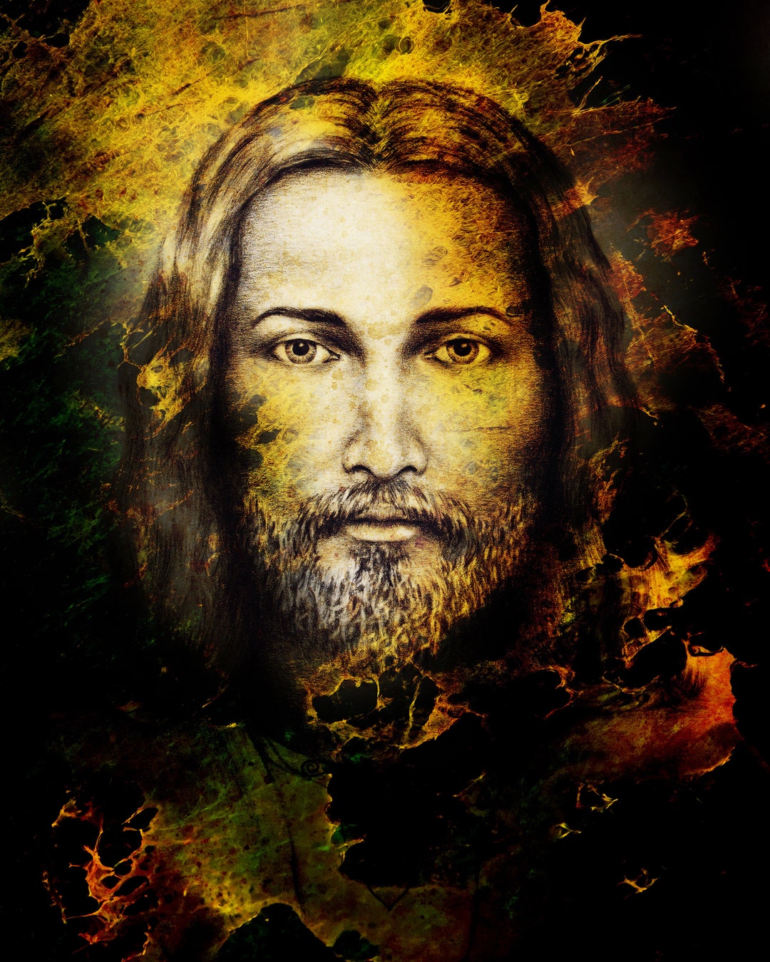 JESUS Sh1 Catholic Picture Print - Etsy