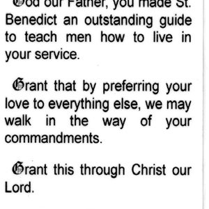 ST. BENEDICT 3 - Holy Card - Prayer Card -pack of 25 - Etsy
