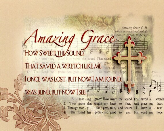 AMAZING GRACE Catholic Picture Print - Etsy