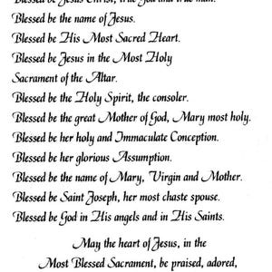 The Divine Praises A - Holy Card - Prayer Card -pack of 25 - Etsy