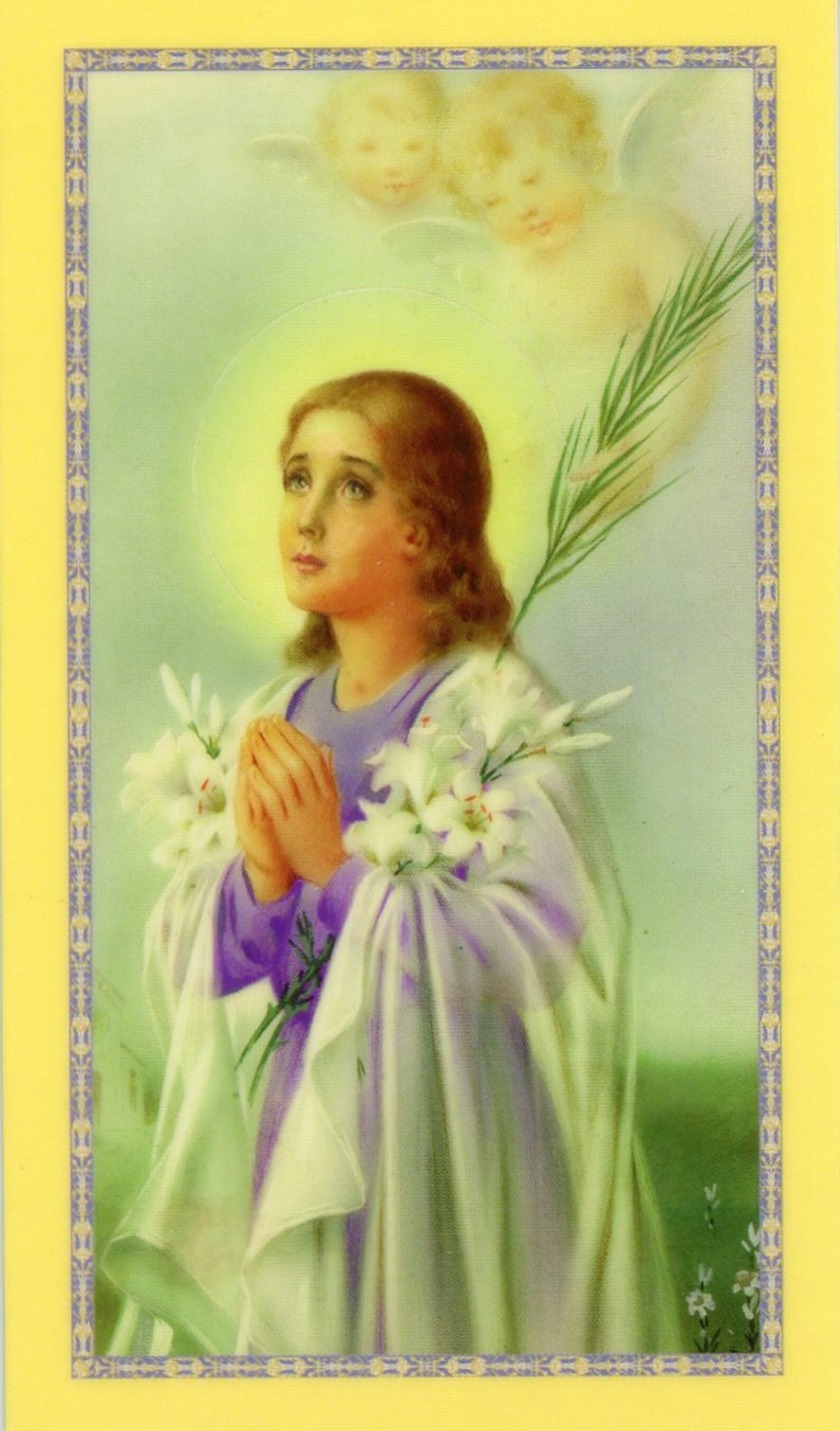 ST. MARIA GORETTI - Relic Holy Card - Blessed by Pope Francis - Etsy