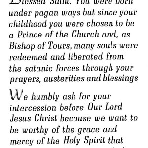 Prayer to St. Martin De Tours A - Holy Card - Prayer Card -pack of 25 ...