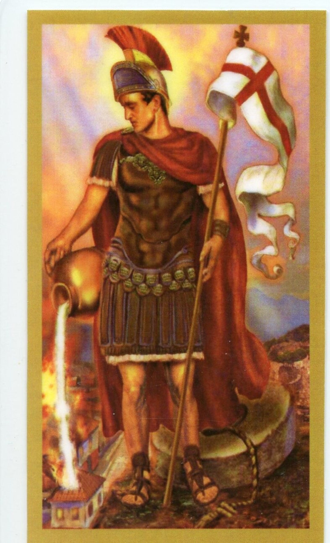 Prayer to St. Florian for Firefighters U - Holy Card - Prayer Card ...