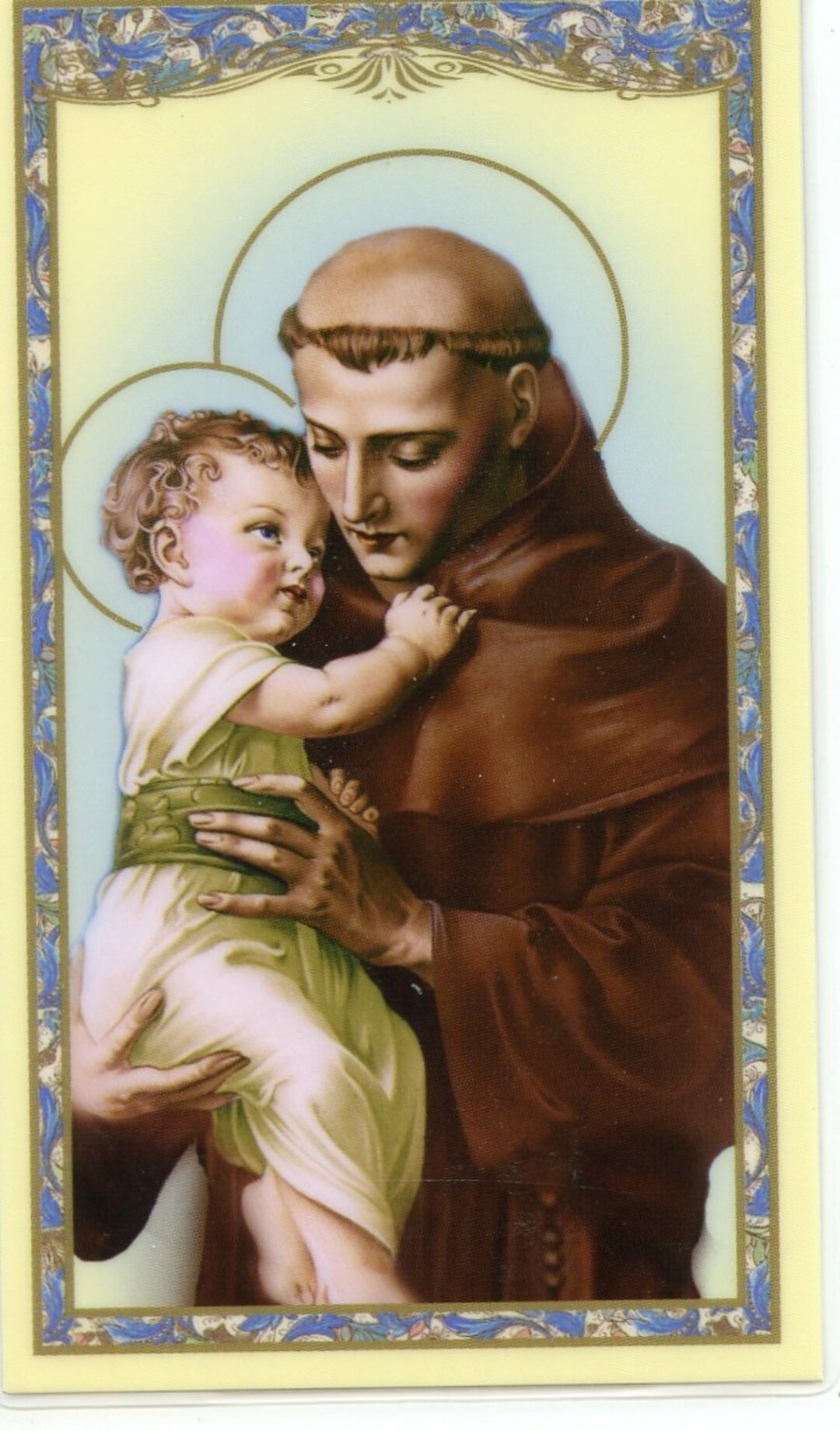 ST. ANTHONY - Relic Holy Card - Blessed by Pope Francis - Etsy