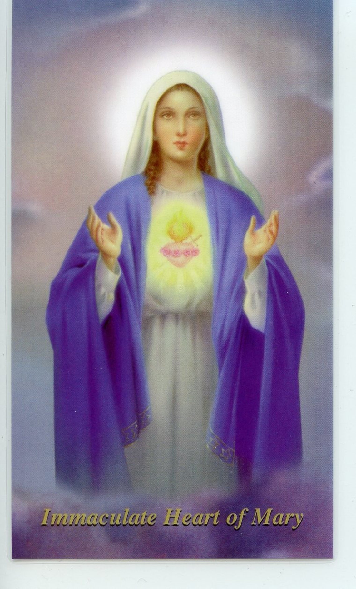 Prayer to the Immaculate Heart of Mary Holy Card Prayer - Etsy