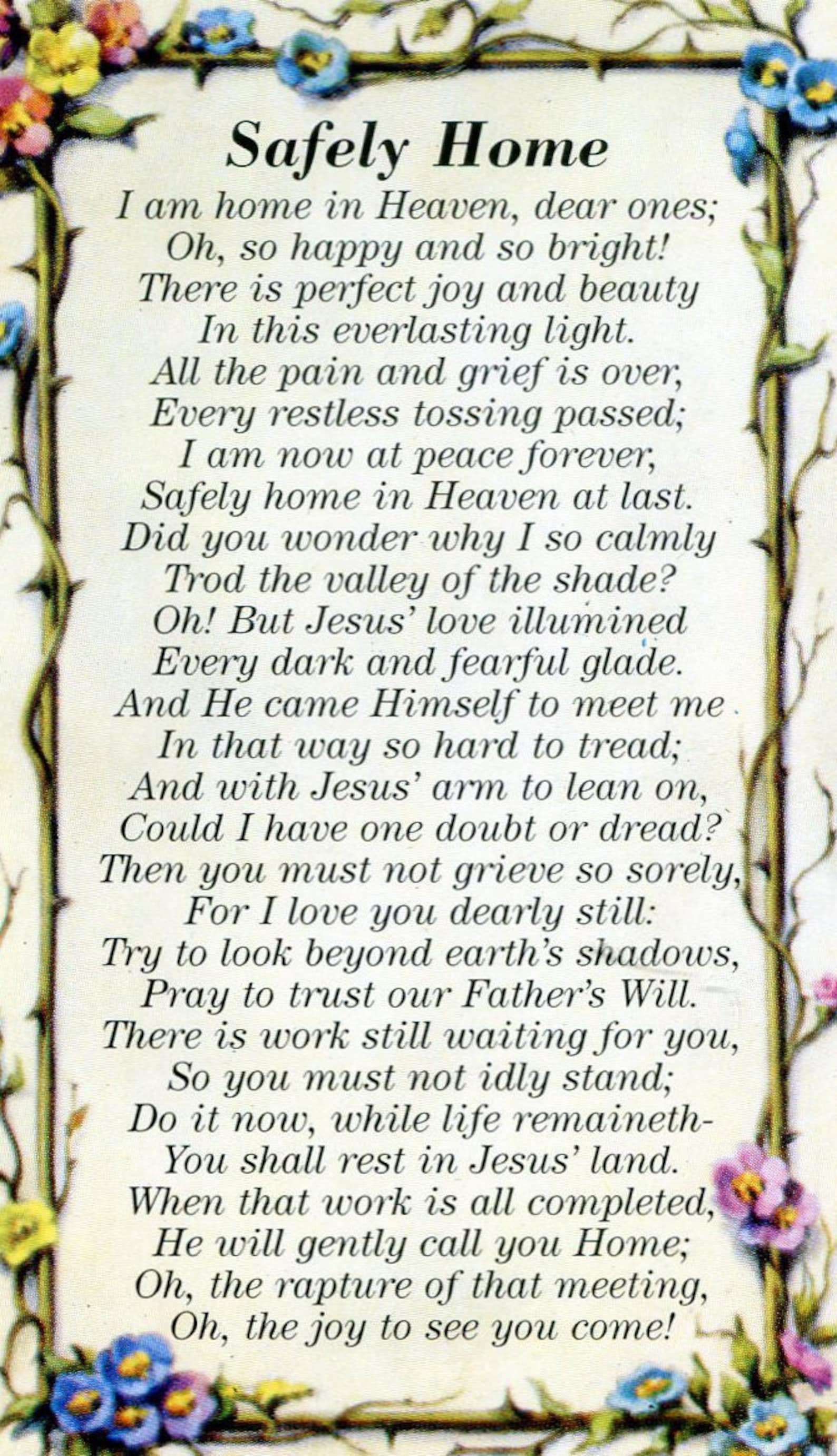 Safely Home N - Holy Card - Prayer Card -pack of 25 - Etsy