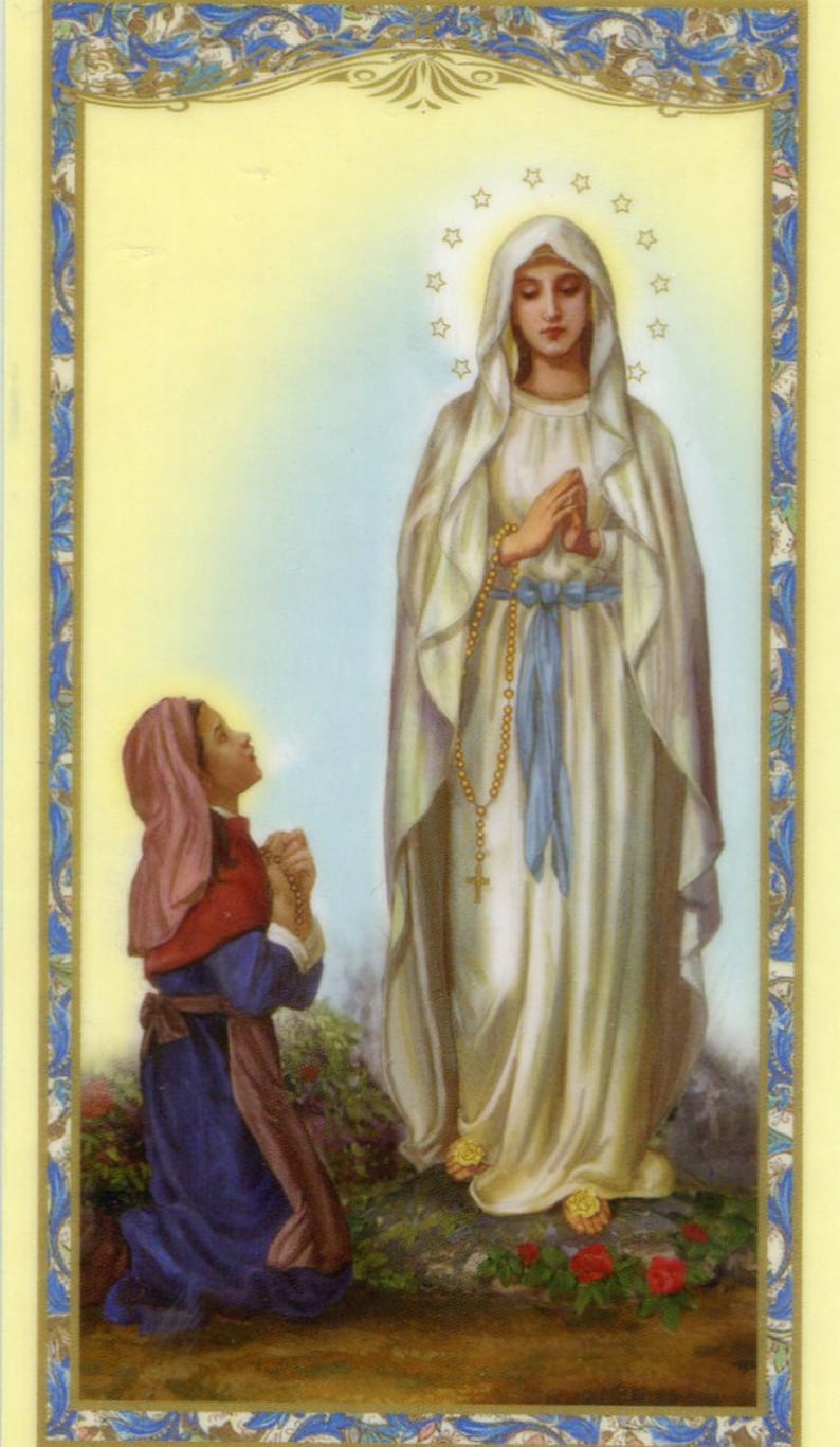 Novena to Our Lady of Lourdes 2 Laminated Holy Card pack of 25 - Etsy