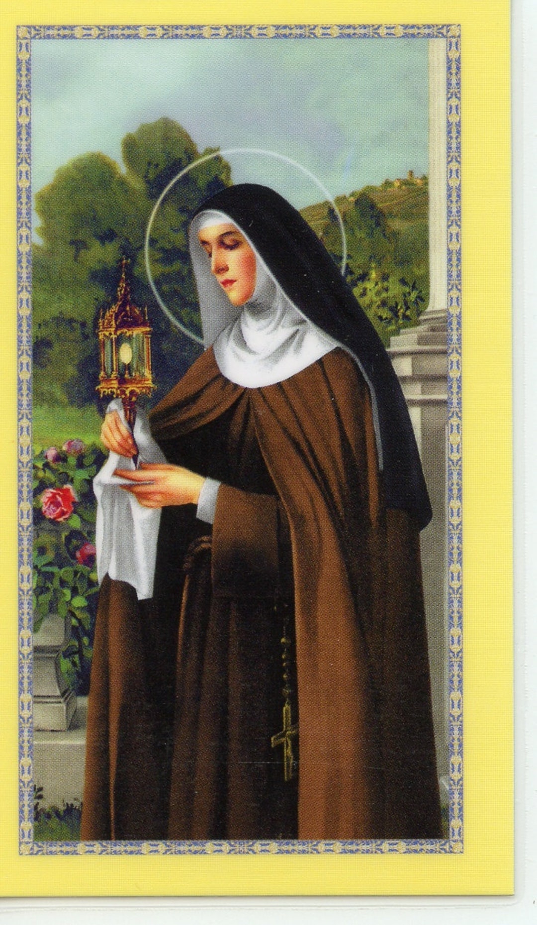 ST. CLARE - Relic Holy Card - Blessed by Pope Francis - Etsy