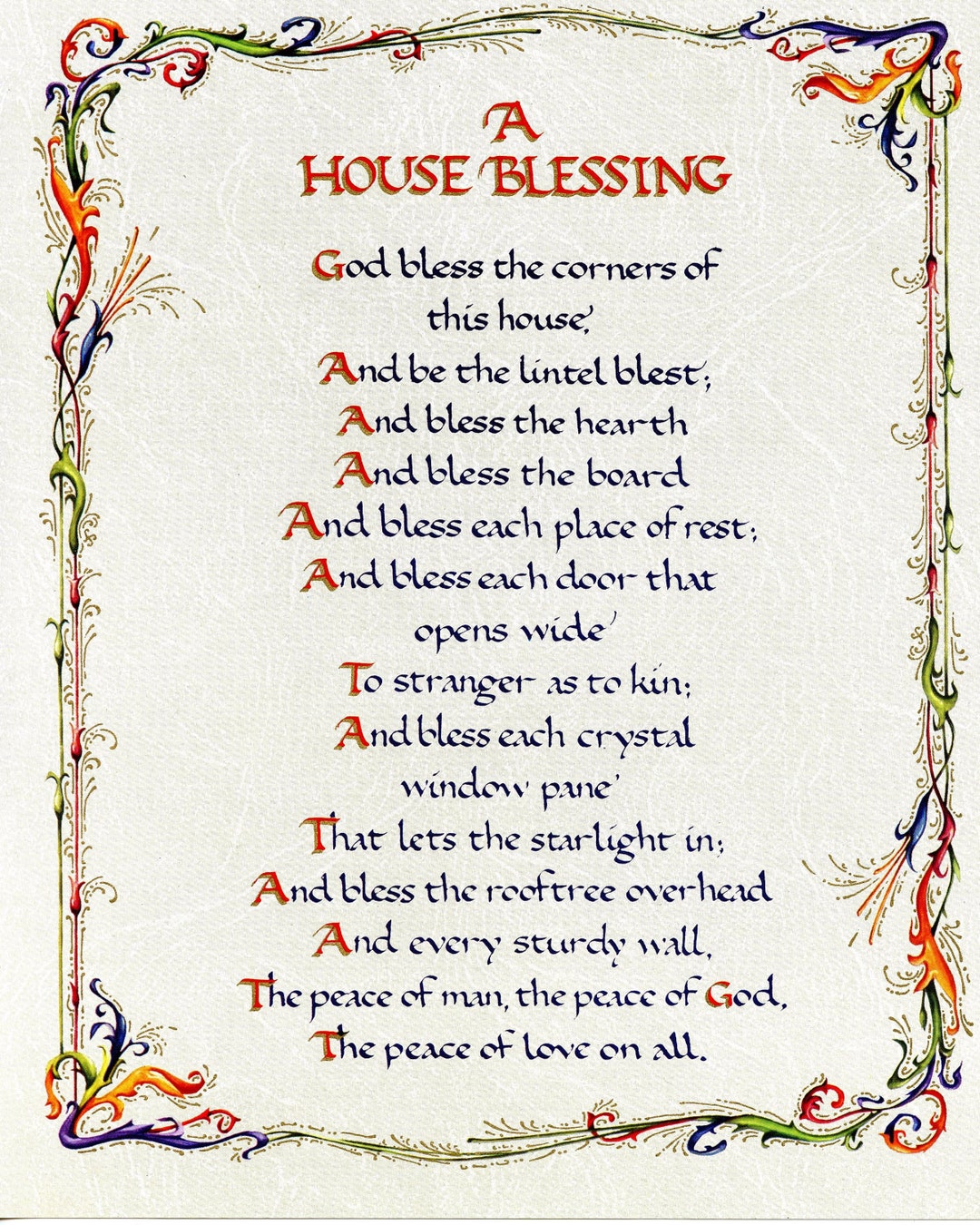HOUSE BLESSING 31 Catholic Picture Print - Etsy