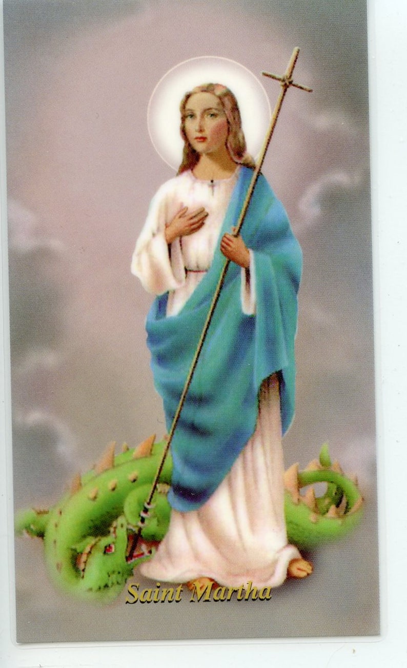 ST. MARTHA Holy Card Prayer Card pack of 25 - Etsy