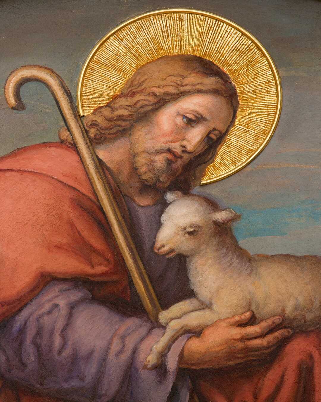 JESUS WITH LAMB Sh Catholic Picture Print - Etsy