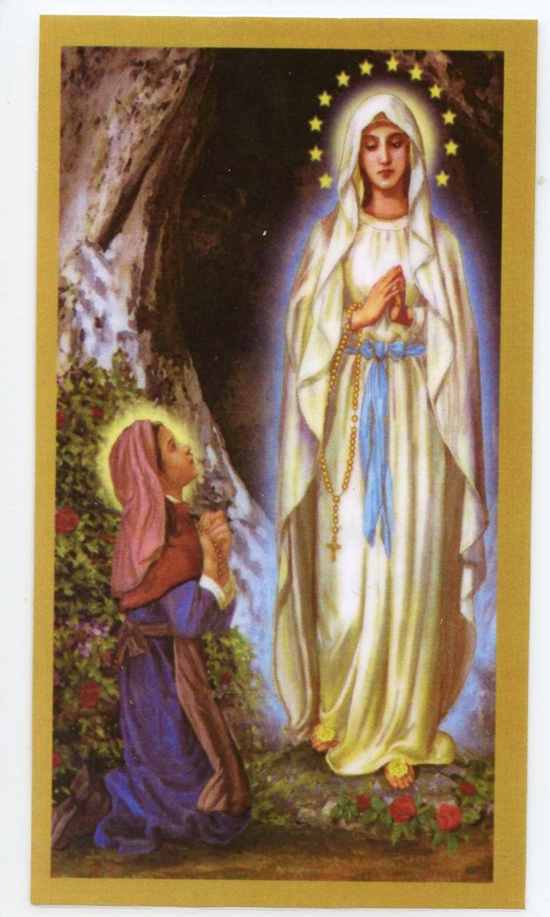 Prayer to Saint Bernadette U - Holy Card - Prayer Card -pack of 25 - Etsy