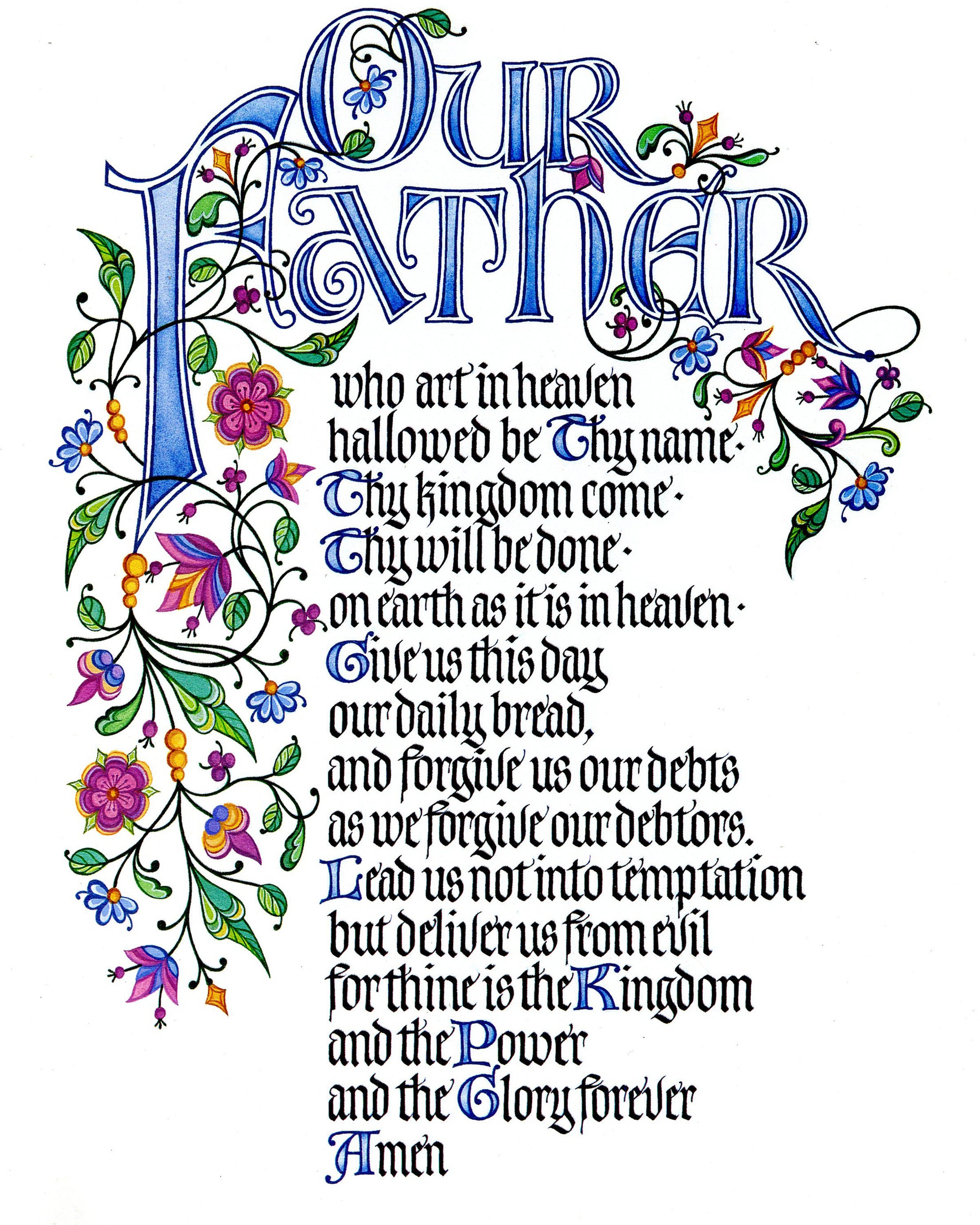 Our Father 88 P Catholic Picture Print | Etsy