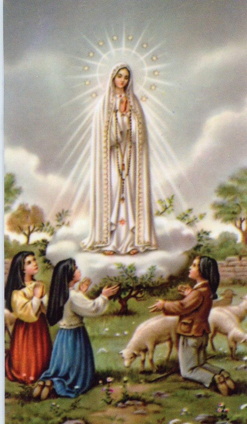 Our Lady of Fatima 2 Holy Card Prayer Card pack of 25 - Etsy