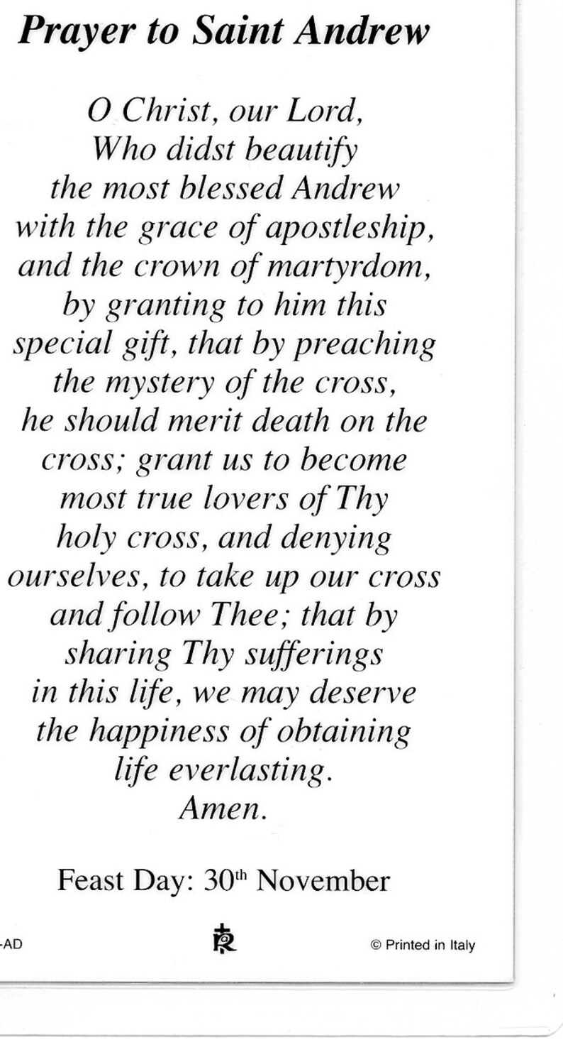 ST. ANDREW Holy Card Prayer Card pack of 25 - Etsy