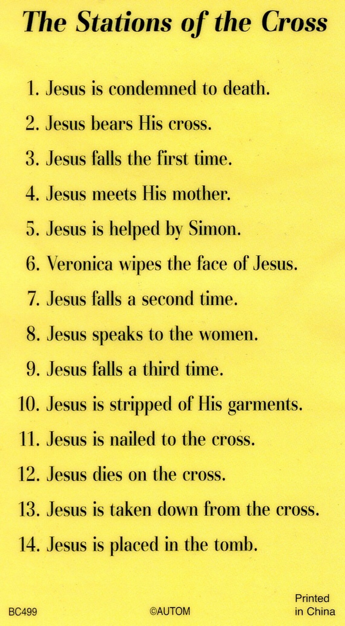 Stations of the Cross Holy Card Prayer Card pack of 25 - Etsy