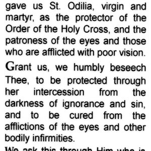 ST. ODILIA - Holy Card - Prayer Card -pack of 25 - Etsy