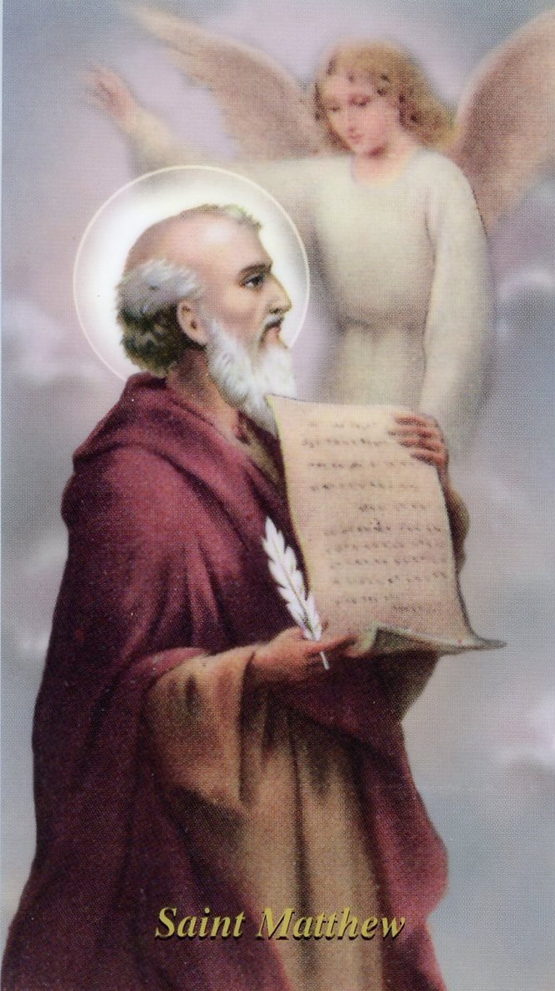 ST. MATTHEW - Relic Holy Card - Blessed by Pope Francis - Etsy