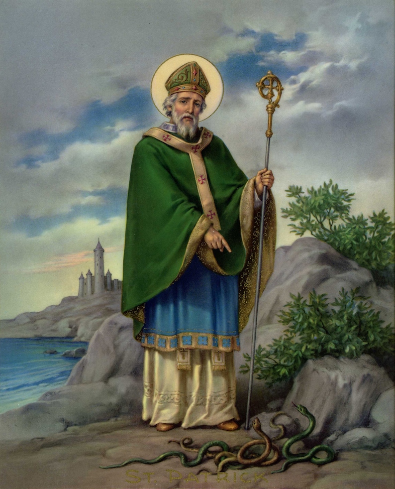 ST. PATRICK Catholic Picture Print - Etsy